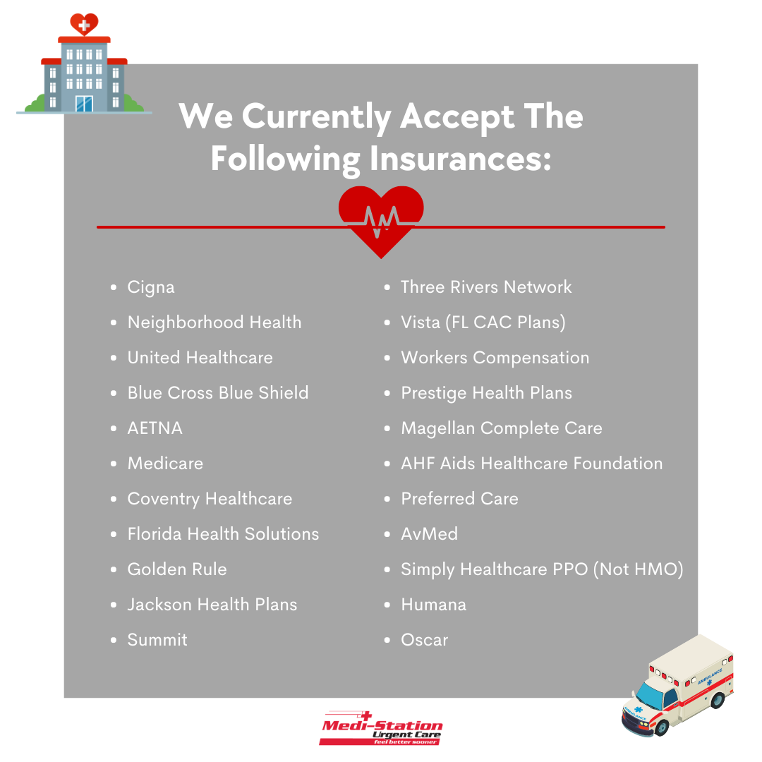 Do We Accept Your Insurance Carrier? | Medi-Station Urgent Care Miami ...